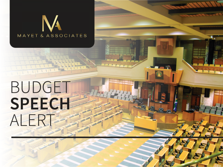 2020/2021 Budget Speech - Mayet & Associates